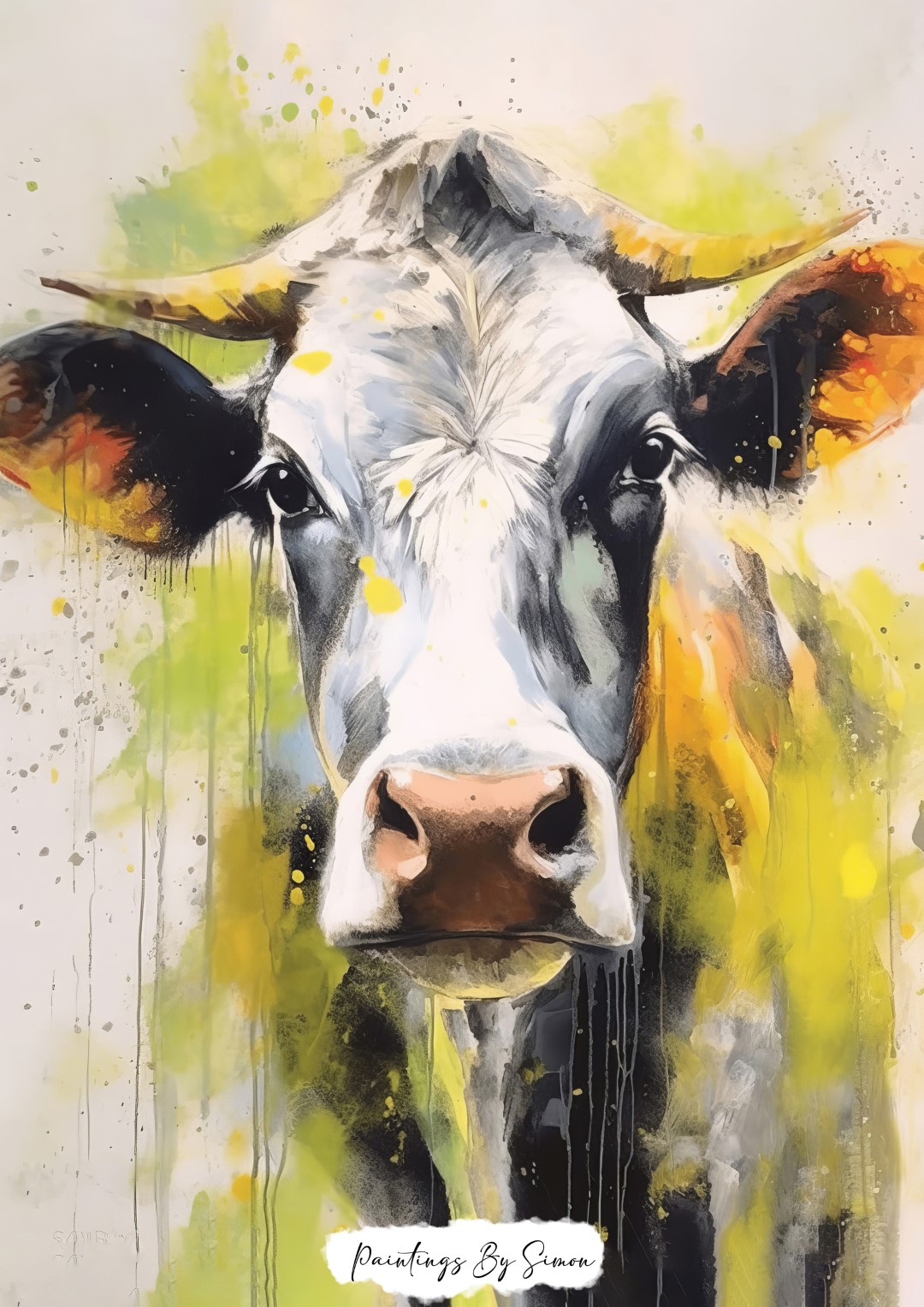 Cow Prints - Paintings By Simon