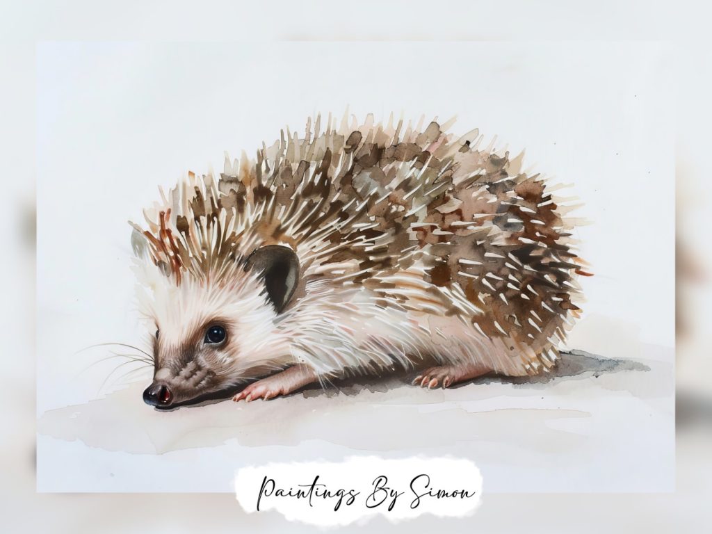 Hedgehog Painting - Paintings By Simon