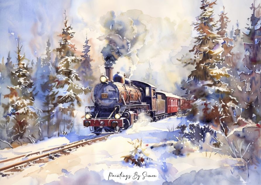 Steam Train: A Nostalgic Journey Through a Winter Wonderland 🚋